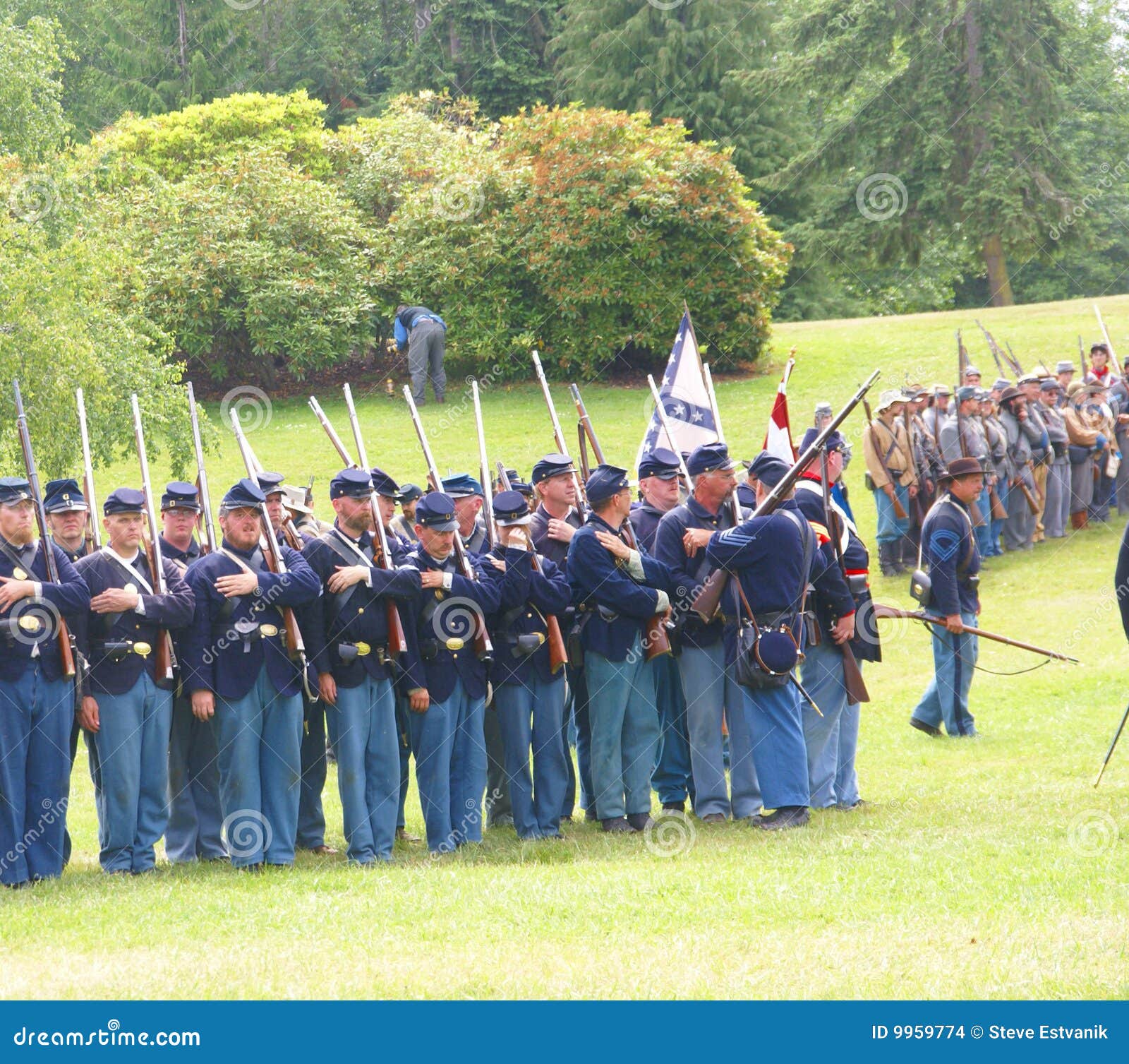 Union Infantry in Line Formation for Review Editorial Stock Image ...