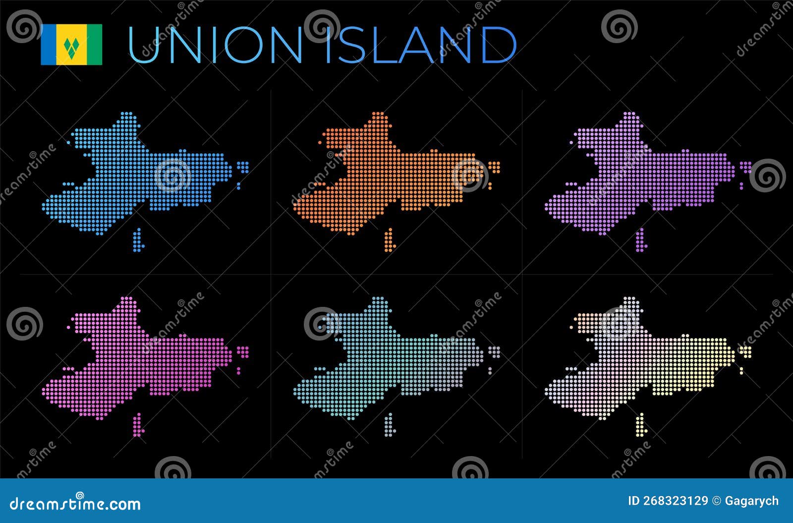 Union Island Map Sticker. Vector Illustration | CartoonDealer.com ...