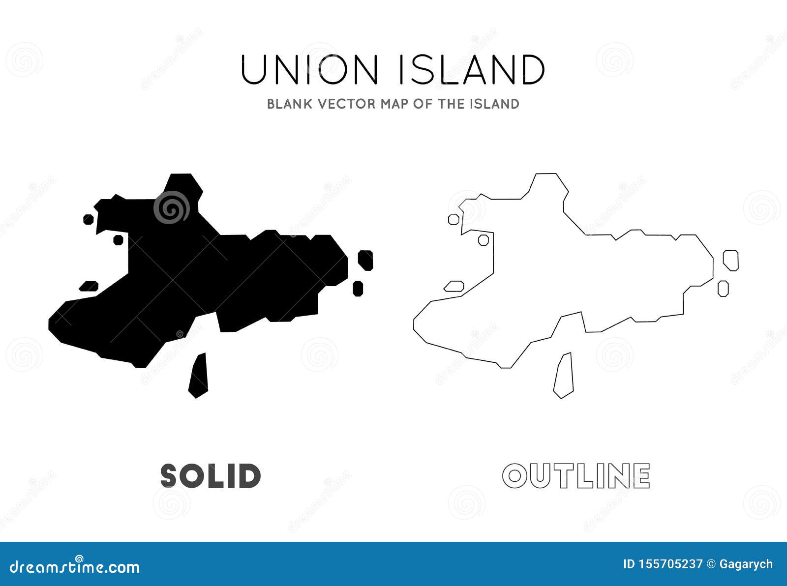 Union Island map. stock vector. Illustration of kingstown - 155705237