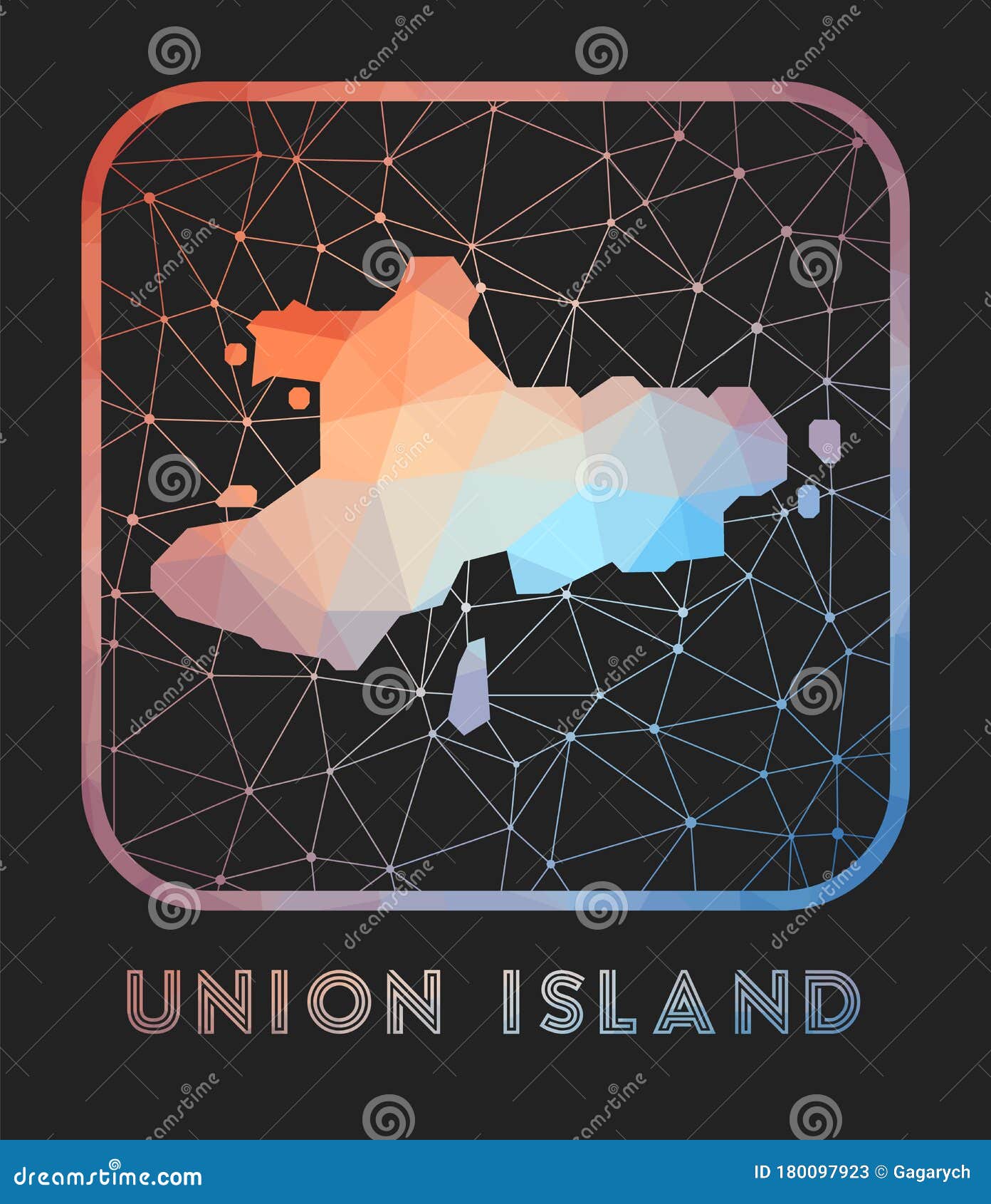 Union Island Map Vintage Stamp. Vector Illustration | CartoonDealer.com ...