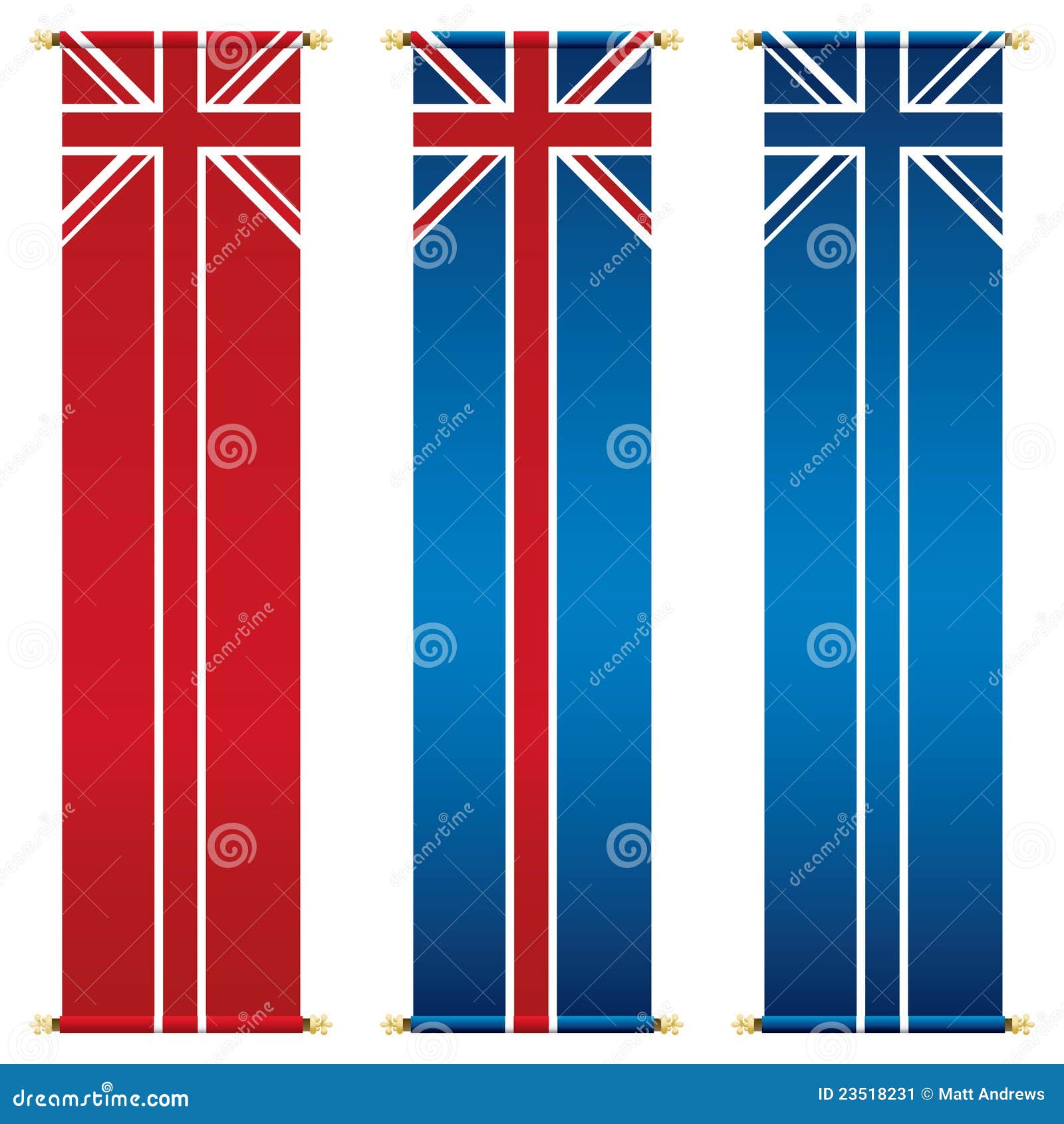 Union jack banners stock vector. Illustration of design - 23518231