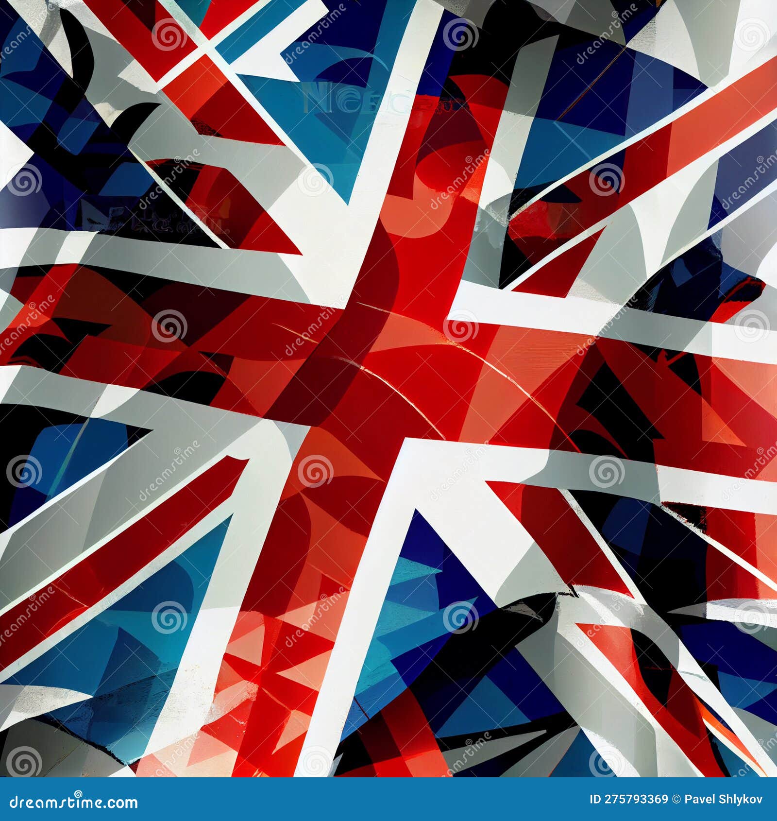 Union Jack Decorations Background. Flat Lay, Top View, Copy Space Stock ...