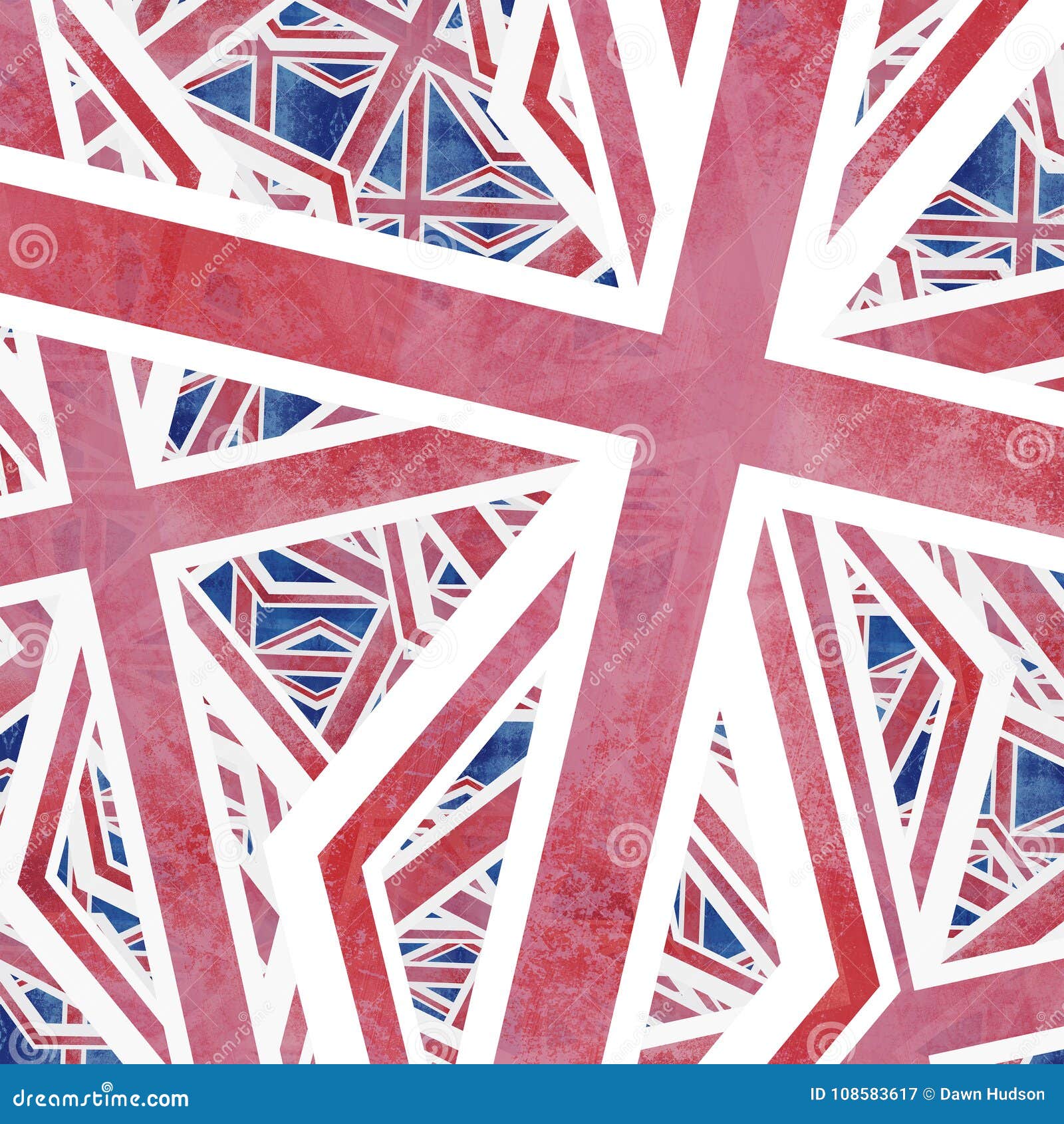 Union Jack Flag Collage Abstract Stock Illustration - Illustration of ...