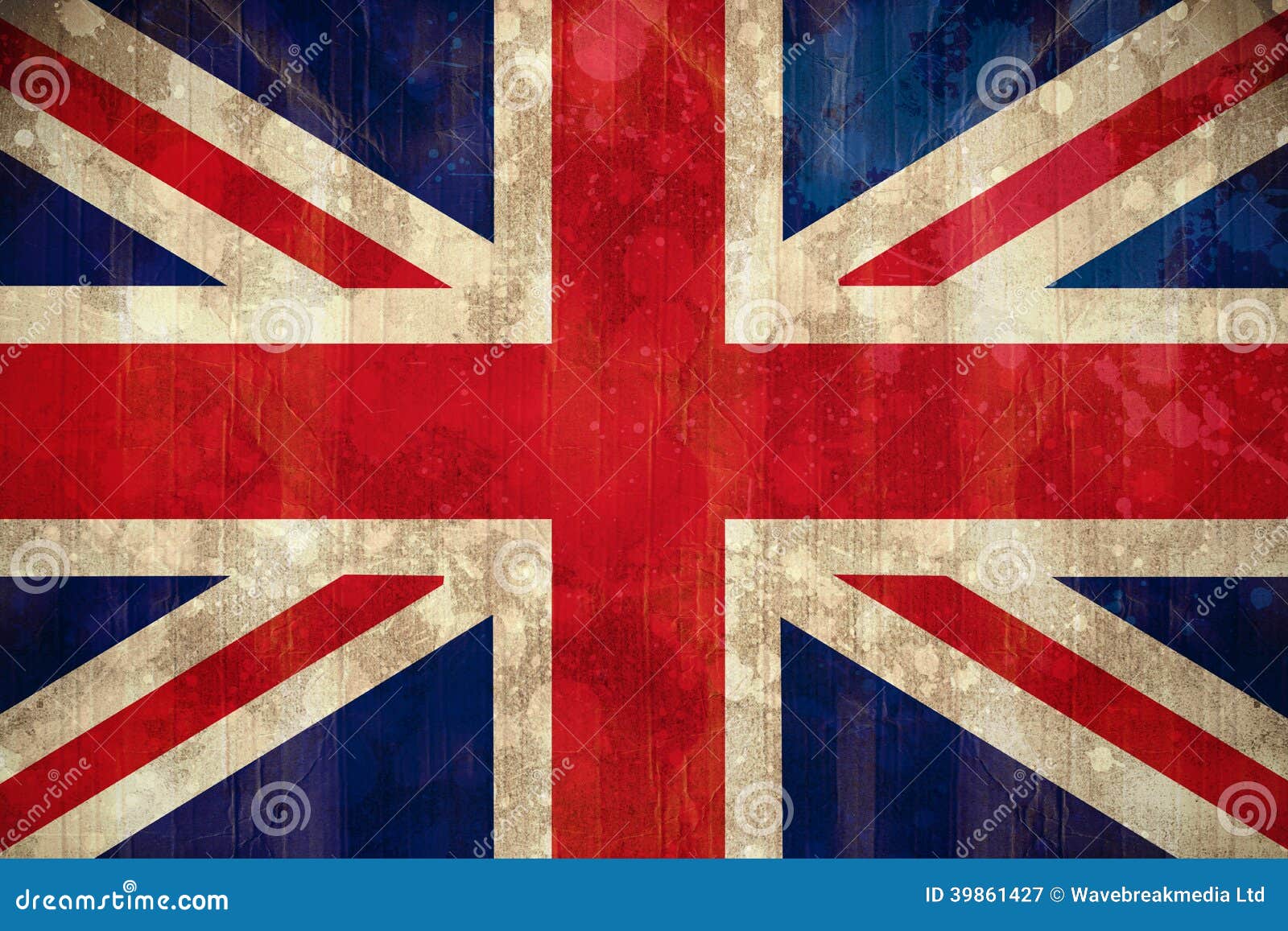 Union Jack Flag in Grunge Effect Stock Illustration - Illustration of ...