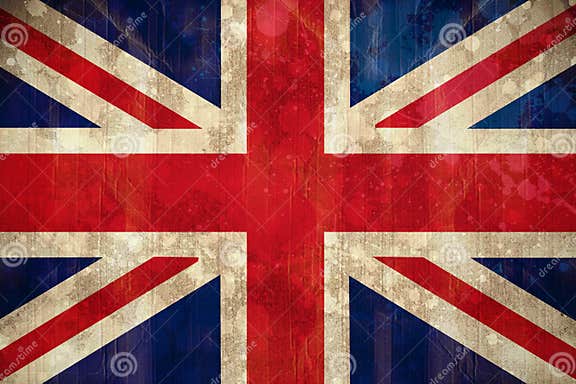 Union Jack Flag in Grunge Effect Stock Illustration - Illustration of ...