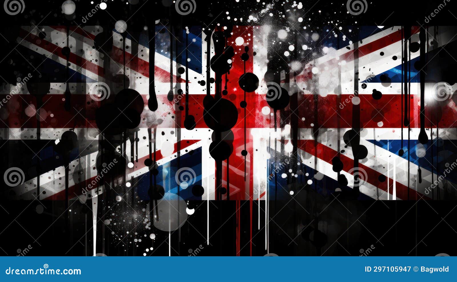 Union Jack Flag Halftone Grunge Design Stock Illustration ...