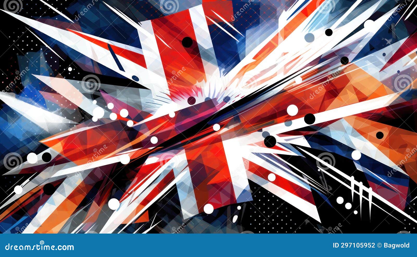 Union Jack Flag Halftone Grunge Design Stock Illustration ...