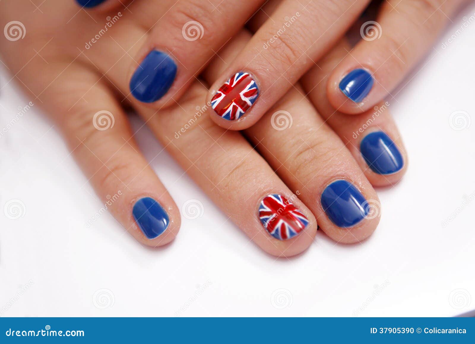 Union Jack flag on nails stock photo. Image of jack, women - 37905390