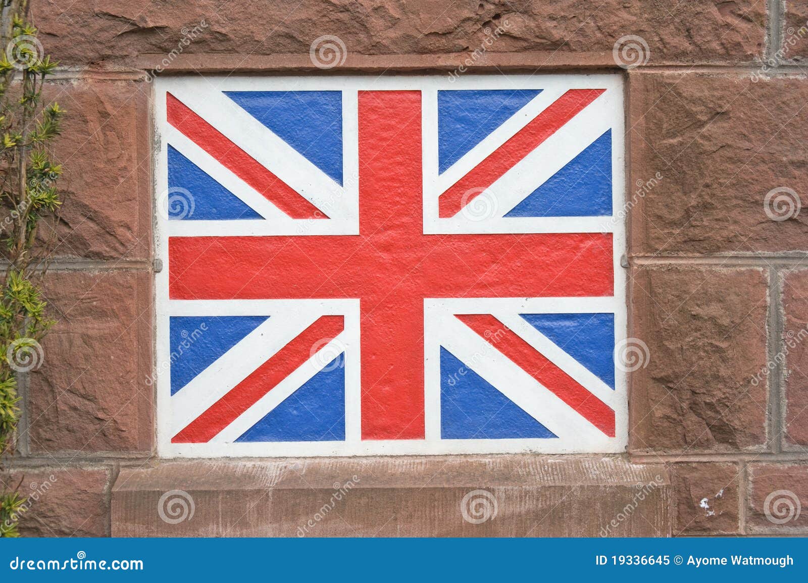 Union Jack Flag Painted on Wall. Stock Image - Image of colorful, color ...