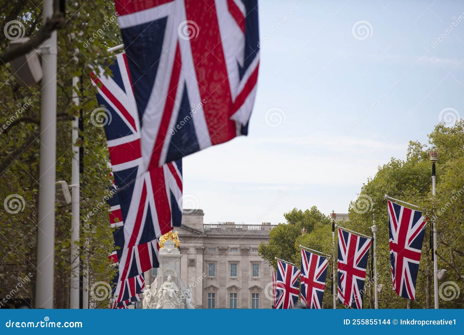 Union Jack Flags Along the Mall in Central London Stock Photo - Image of london, history: 255855144
