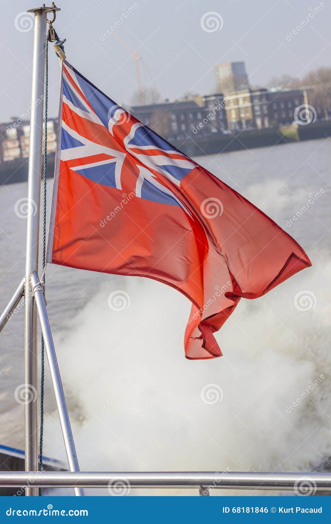 Union Jack Flying in the Wind Stock Photo - Image of jack, england ...