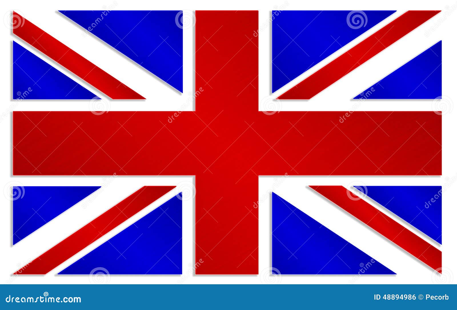 Union Jack in Metallic Colors Style Stock Vector - Illustration of ...