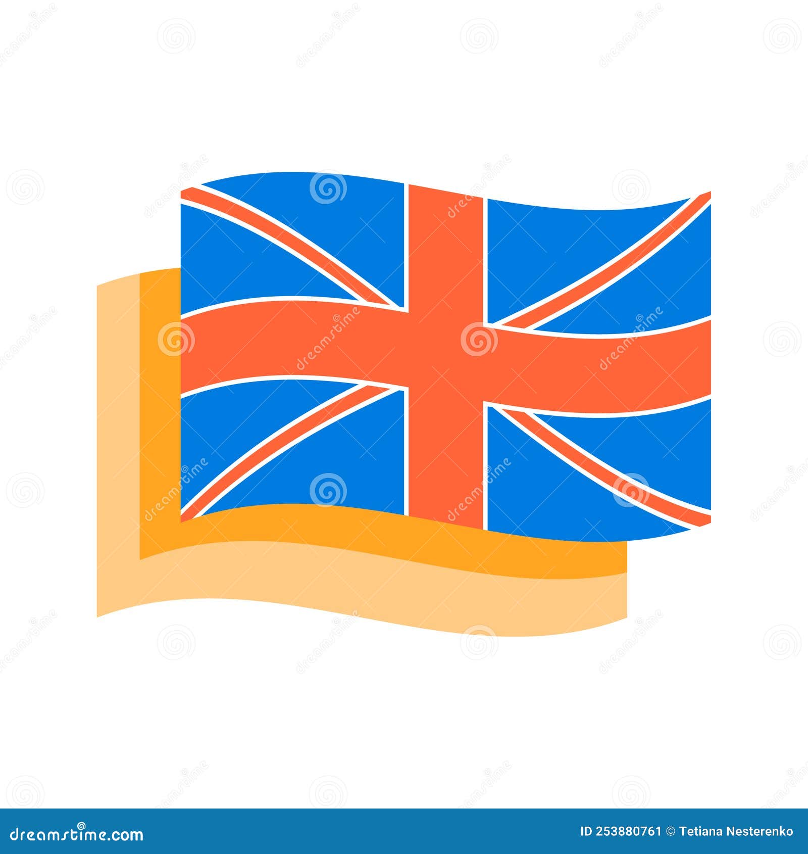 Union Jack National Flag Vector Design Element Stock Vector ...