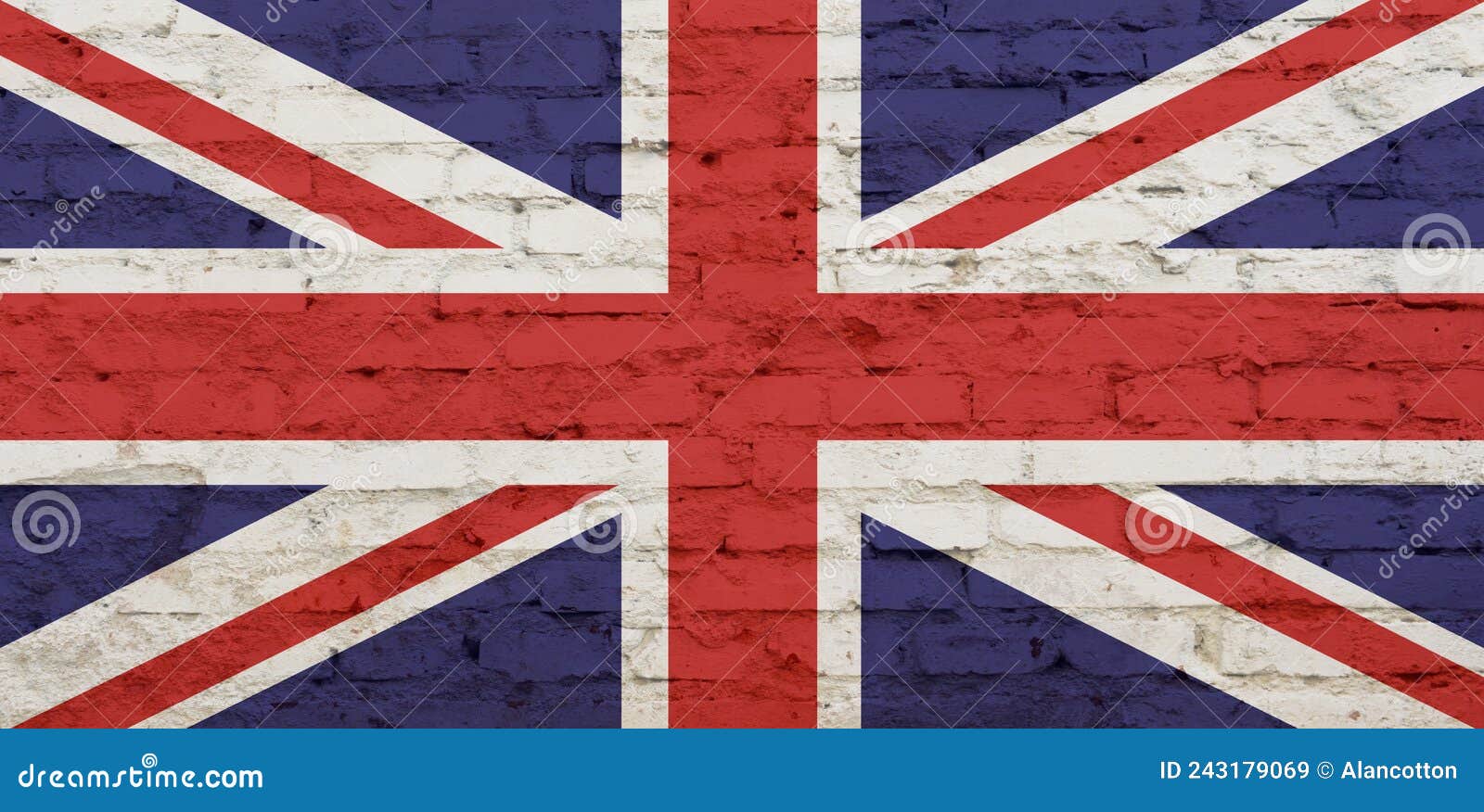 Union Jack Painted Onto a Brick Wall Stock Illustration - Illustration ...