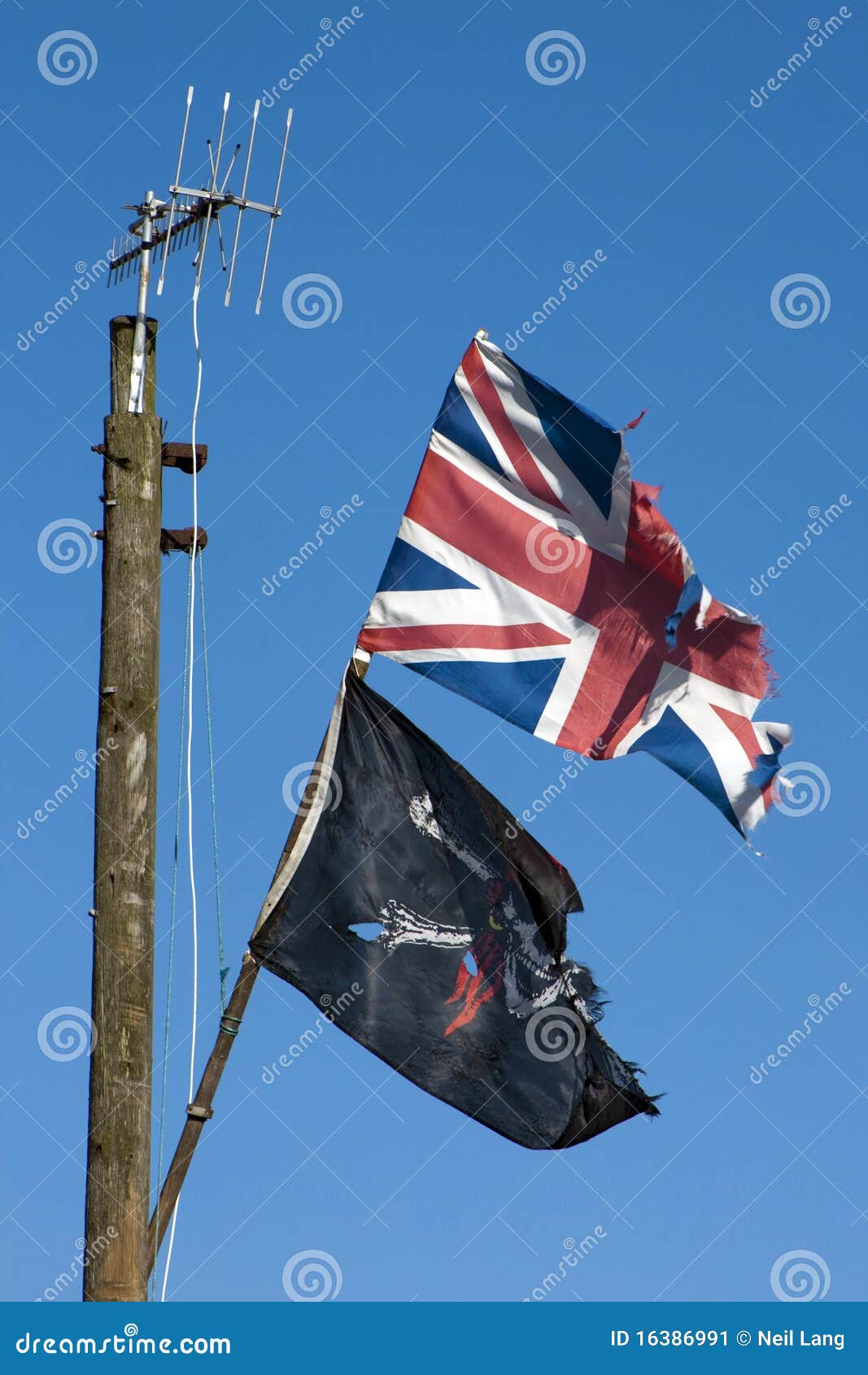 Union jack and pirate flag stock image. Image of pirate - 16386991