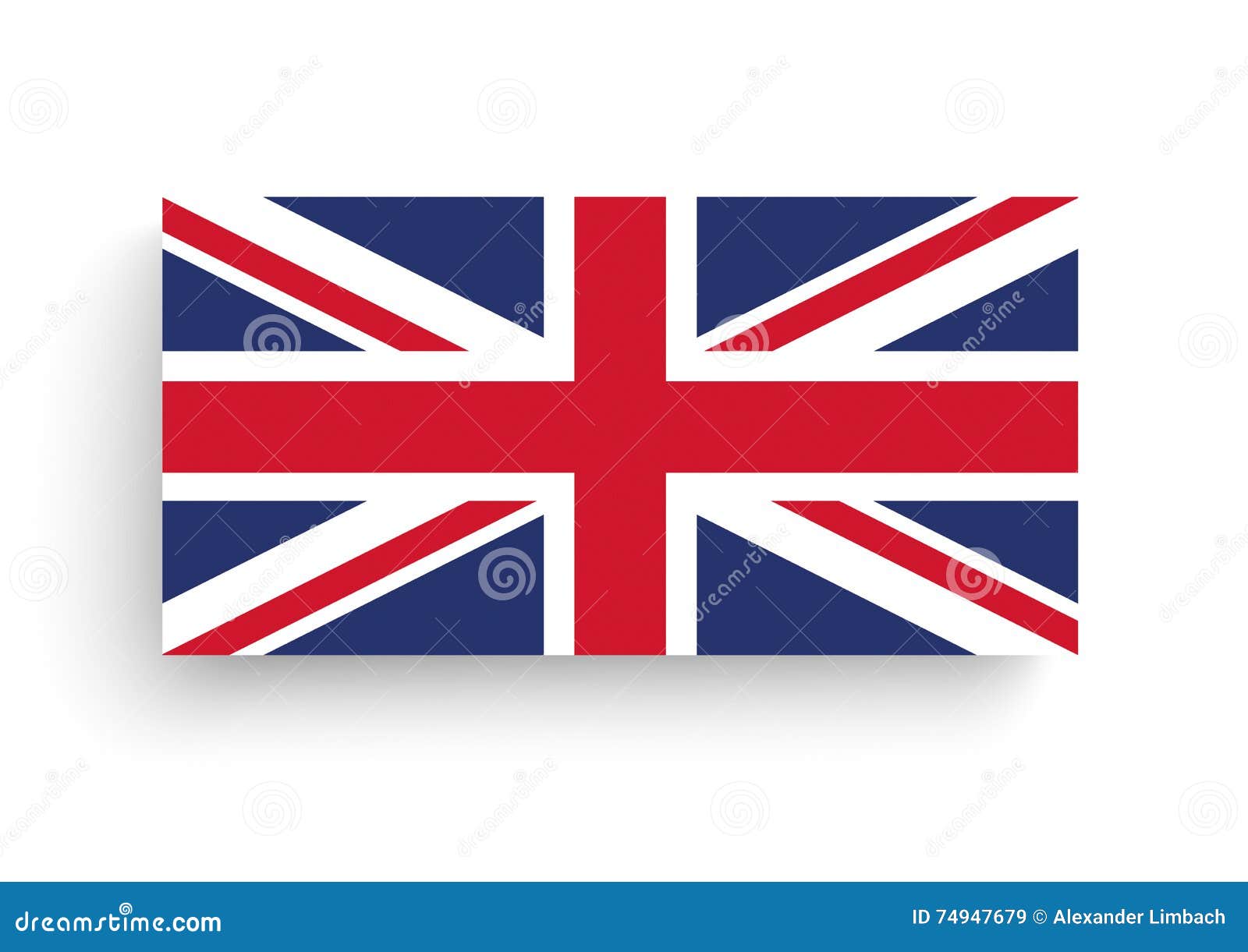 Union Jack Shadows White Background Stock Vector - Illustration of ...