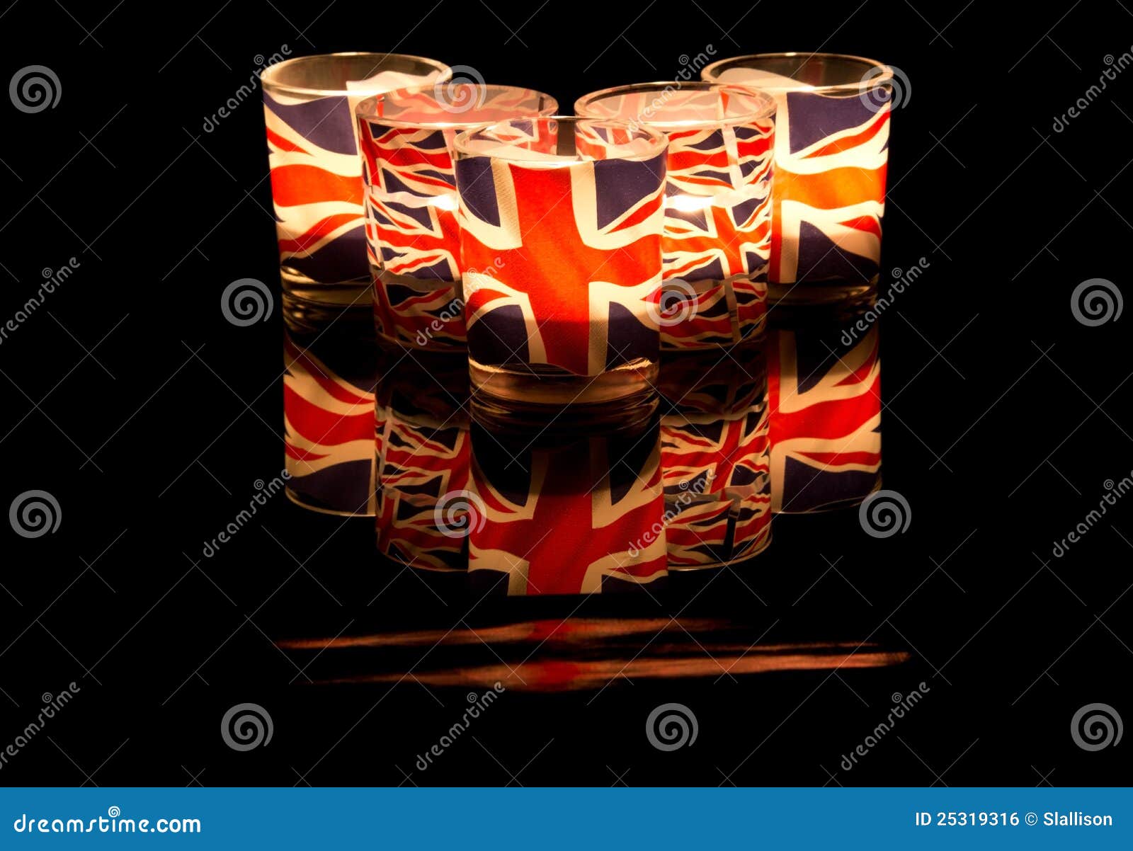 Union Jack Tealights stock photo. Image of jack, candles - 25319316