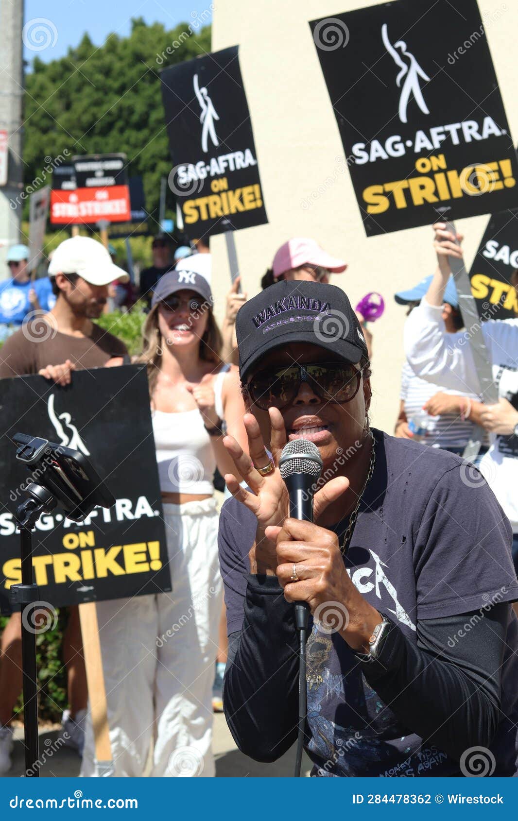 Union Members Walk the Picket Line in Support of the SAG-AFTRA and WGA ...