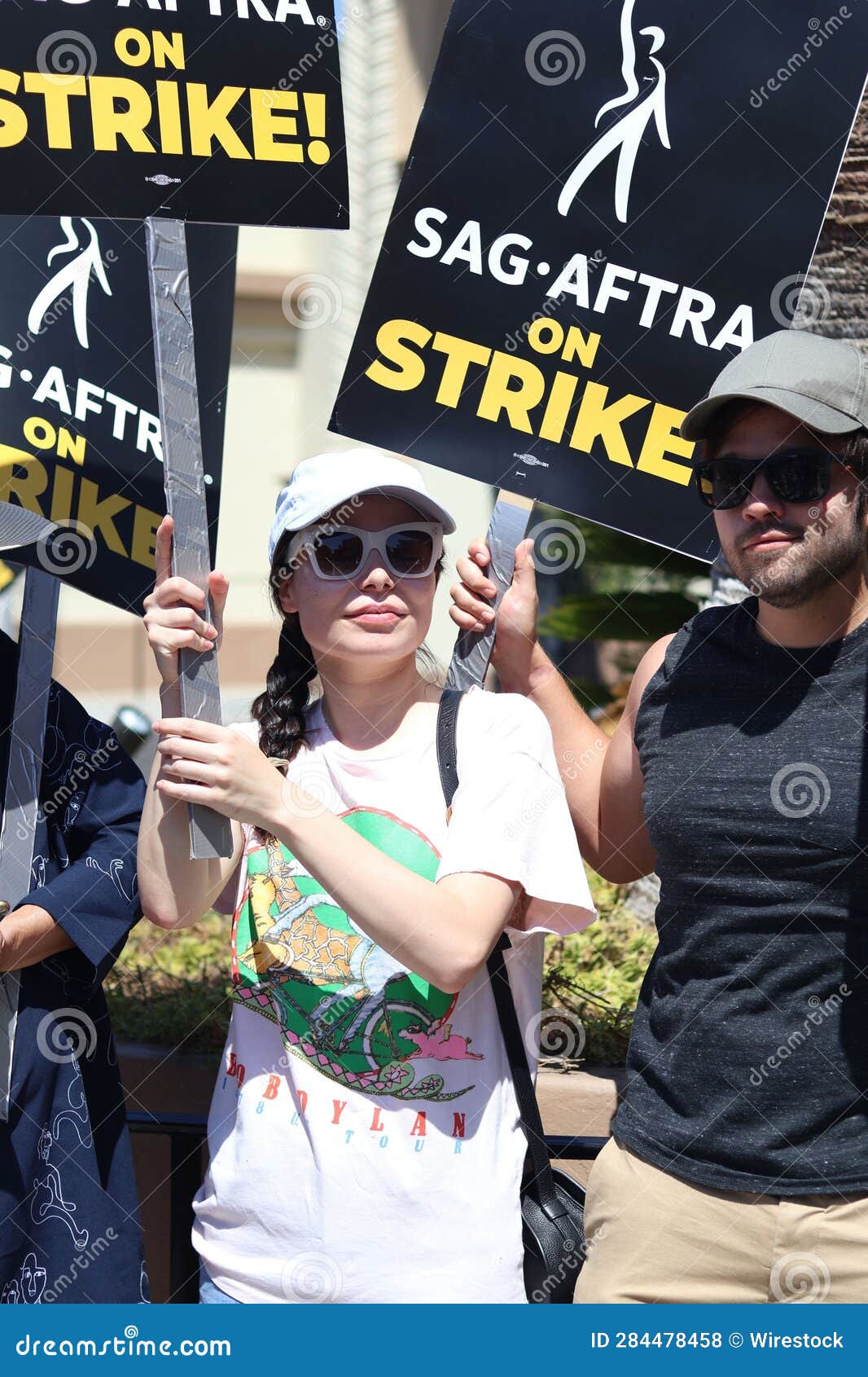 Union Members Walk the Picket Line in Support of the SAG-AFTRA and WGA ...