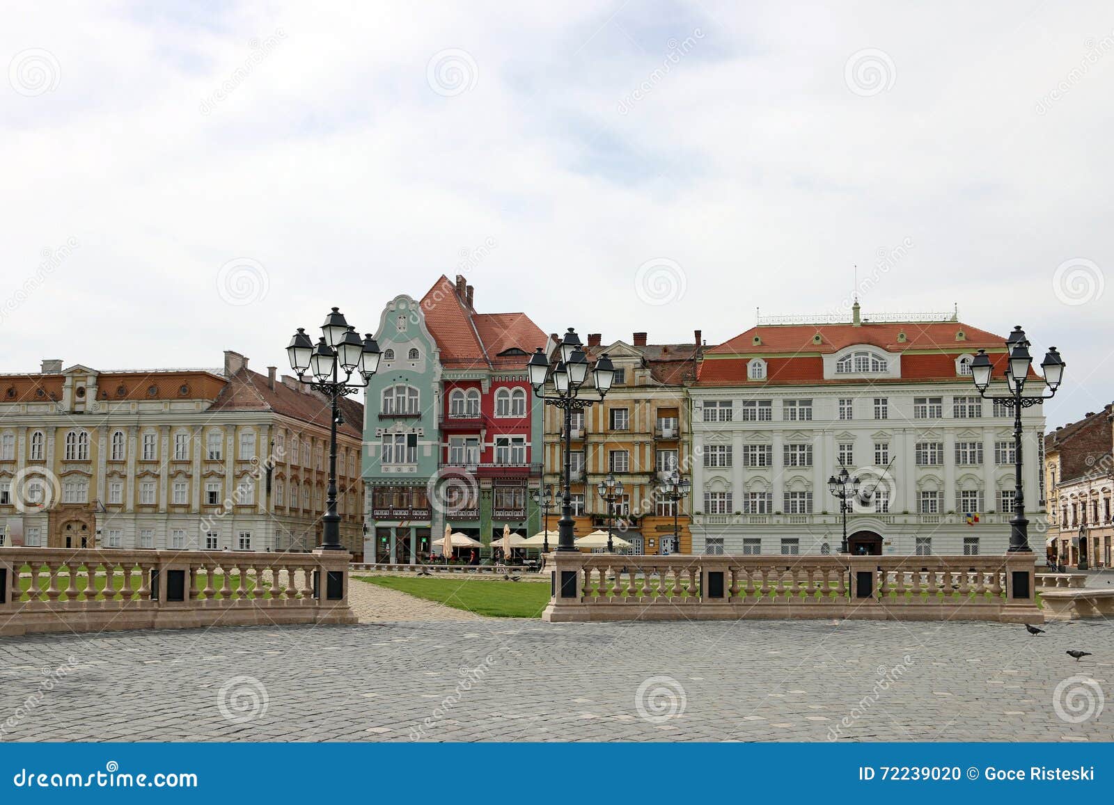 Union Square with Buildings Timisoara Romania Stock Photo - Image of ...