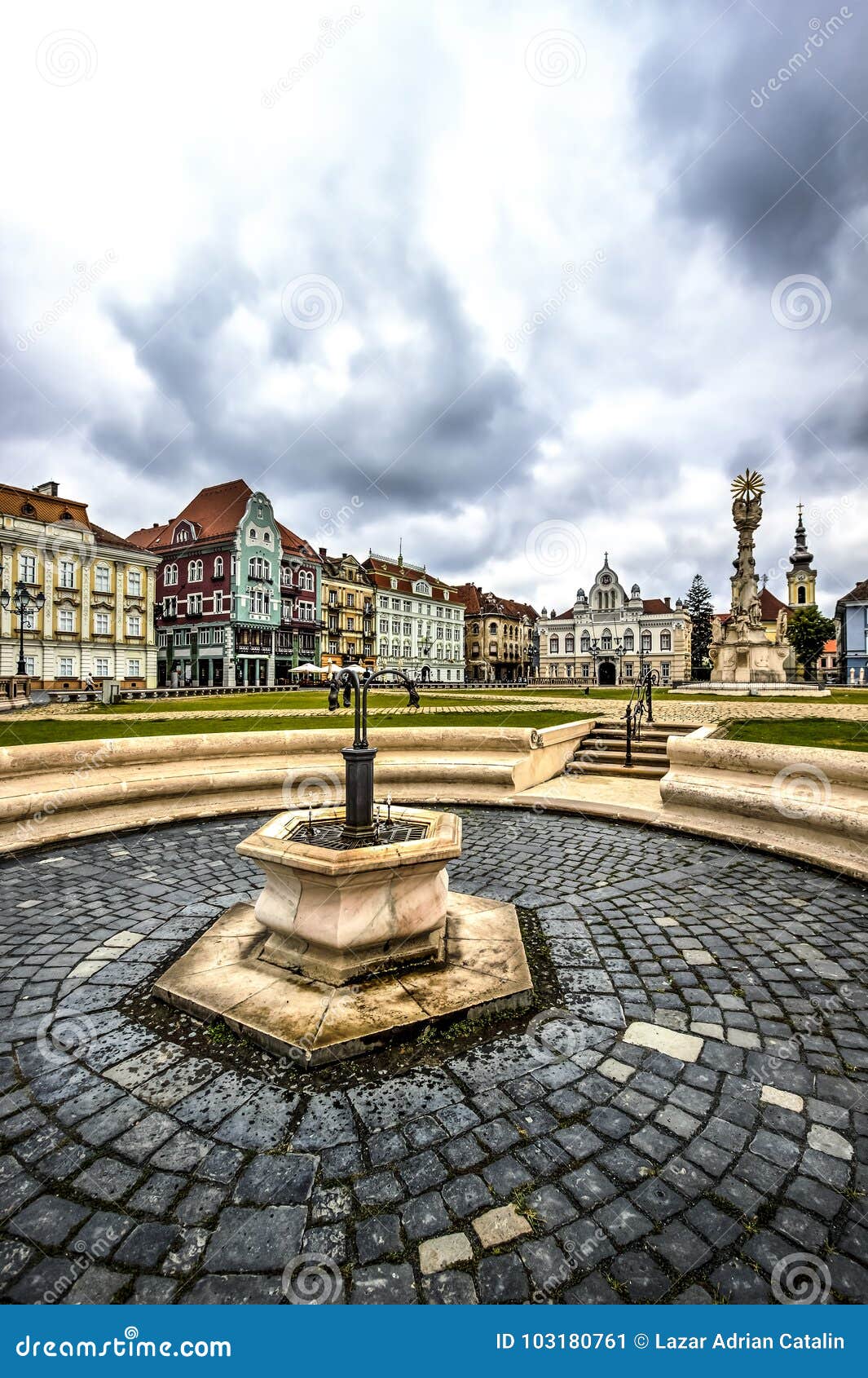 Timisoara`s Union Square, Romania Stock Image - Image of landmark ...