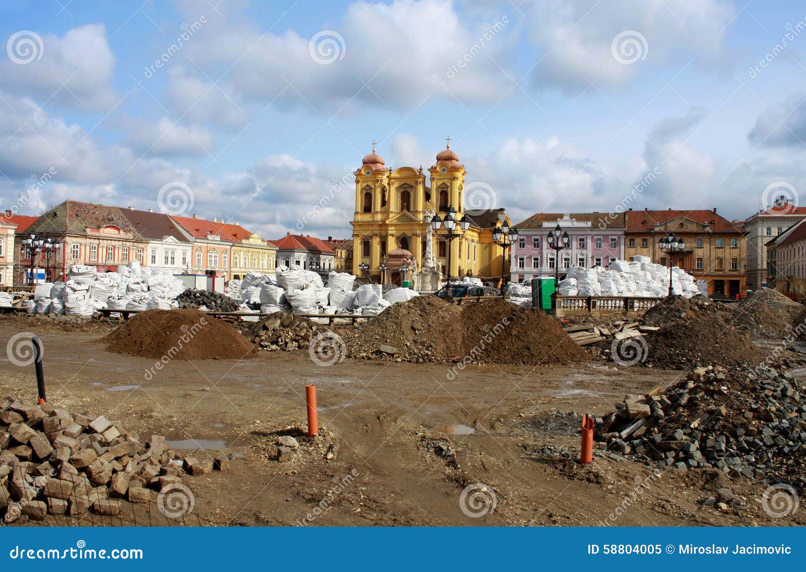 Union Square (Unirii Square) in Timisoara, Romania Stock Image - Image ...