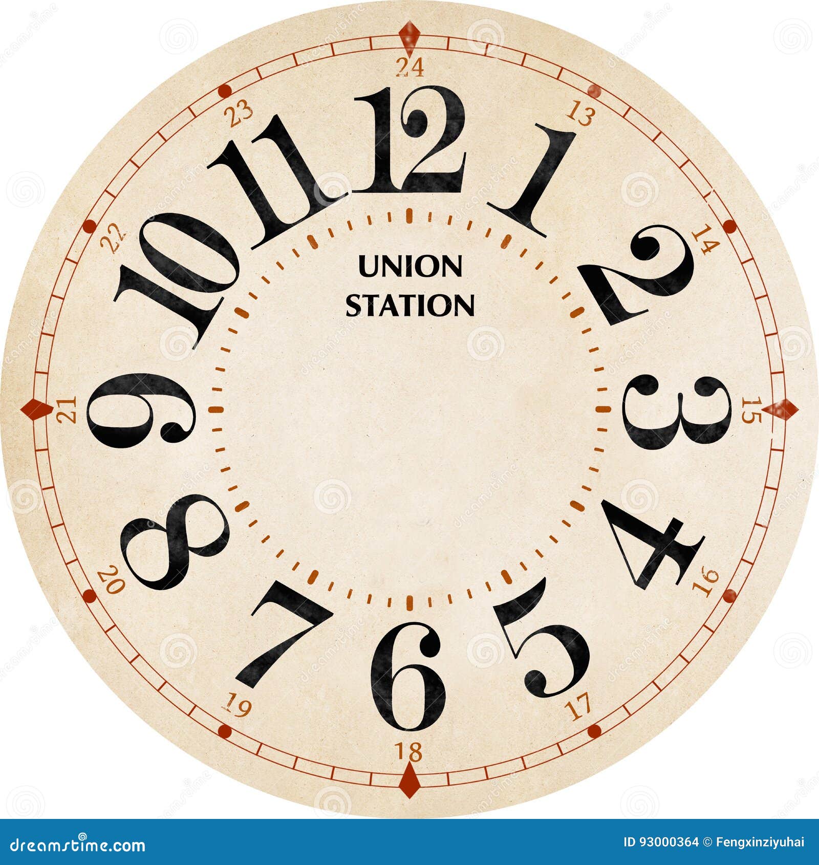 Union station clock stock photo. Image of wall, union - 93000364