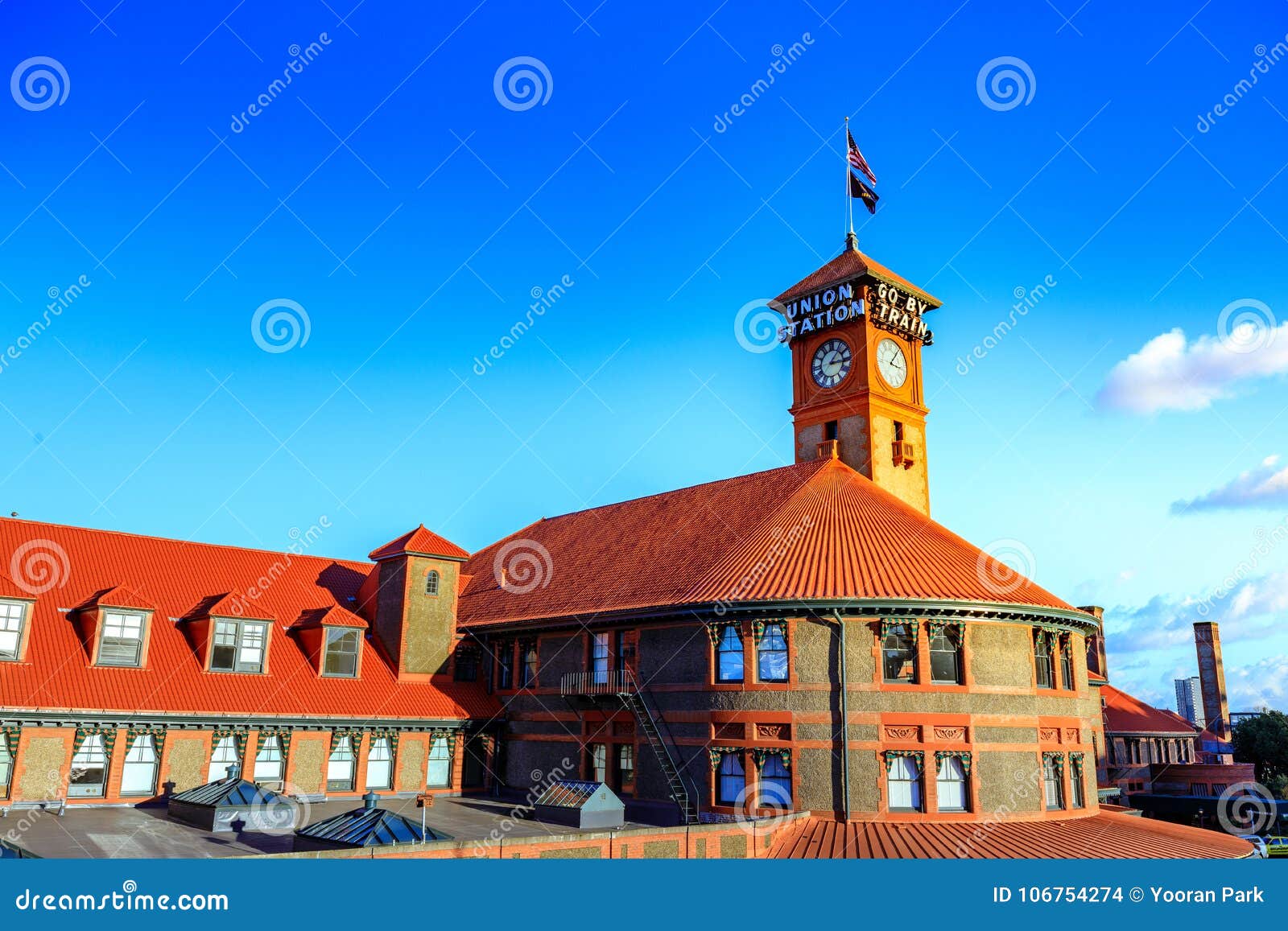Union Station Train Transportation Complex Building Clock Tower ...
