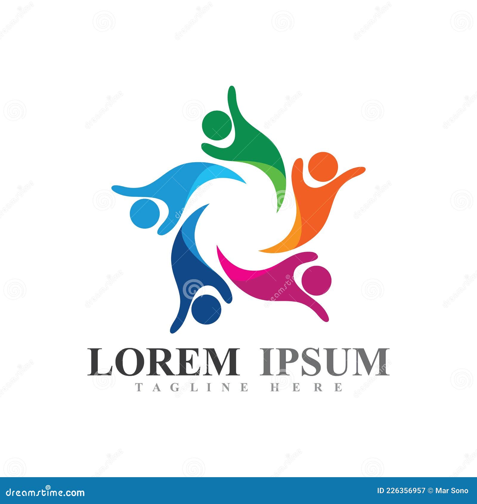 Union or Teamwork Logo and Symbol Vector Stock Vector - Illustration of ...