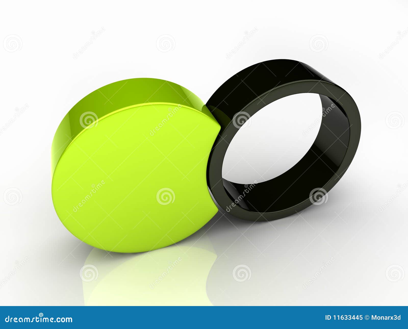 Union of Two Round Elements Stock Illustration - Illustration of ...