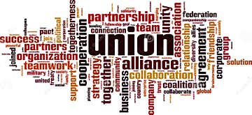 Union word cloud stock vector. Illustration of organization - 261455907