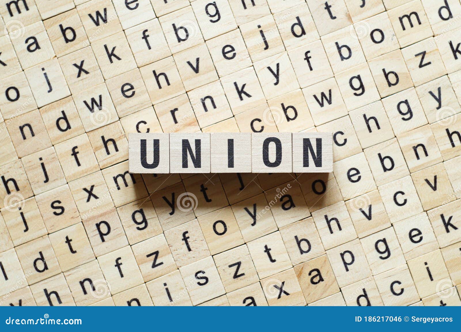 Union Word Concept on Cubes Stock Photo - Image of solving, alphabet ...
