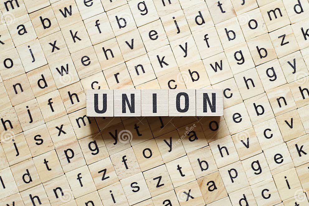 Union Word Concept on Cubes Stock Photo - Image of solving, alphabet ...
