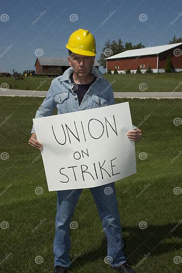 Union worker on Strike stock image. Image of unhappy - 10720123