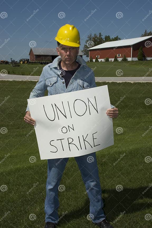 Union worker on Strike stock image. Image of unhappy - 10720123
