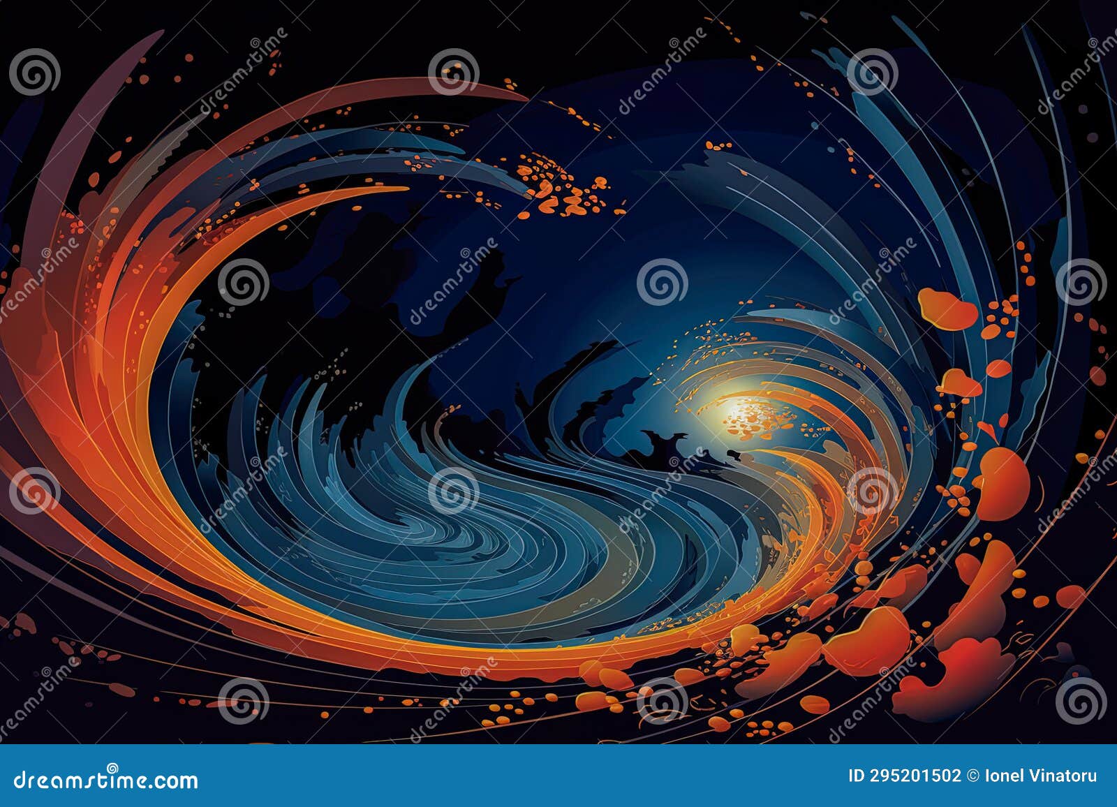 Unique Abstract Background, Dynamic Scene, Vibrant Colors, Ethereal ...