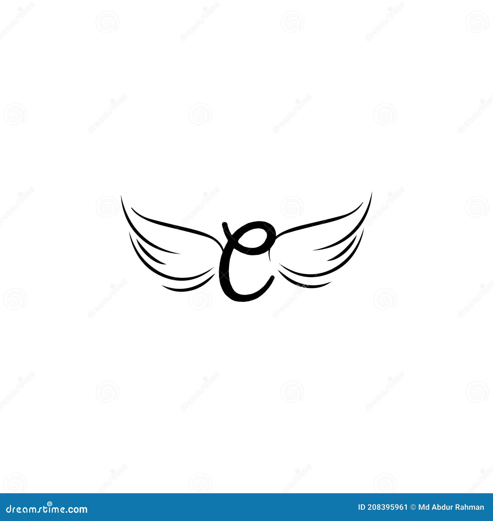 E Wings Unique Abstract Geometric Logo Design Stock Vector ...