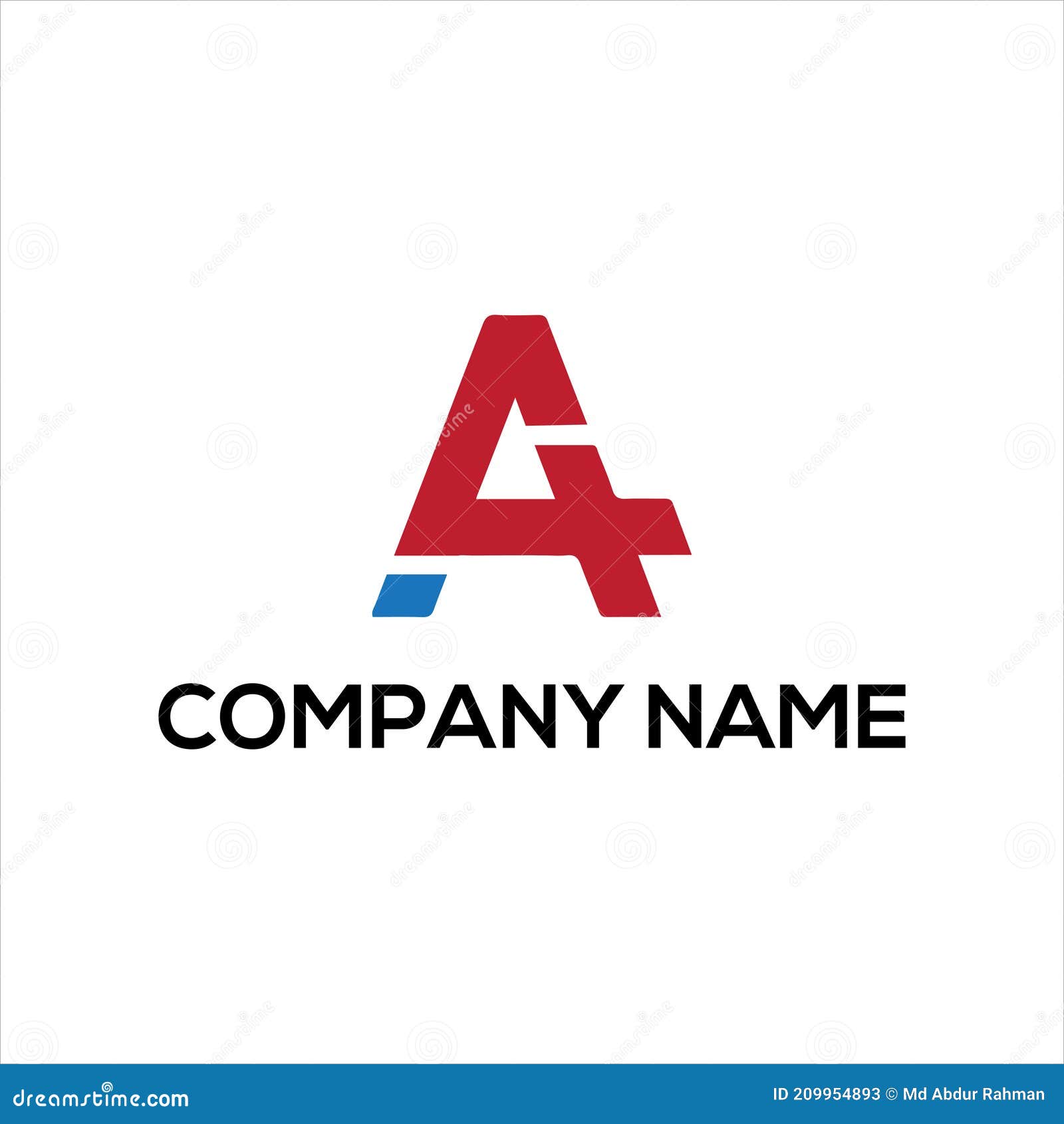 A4 Creative Unique Abstract Modern Geometric Vector Symbol Font Logo ...