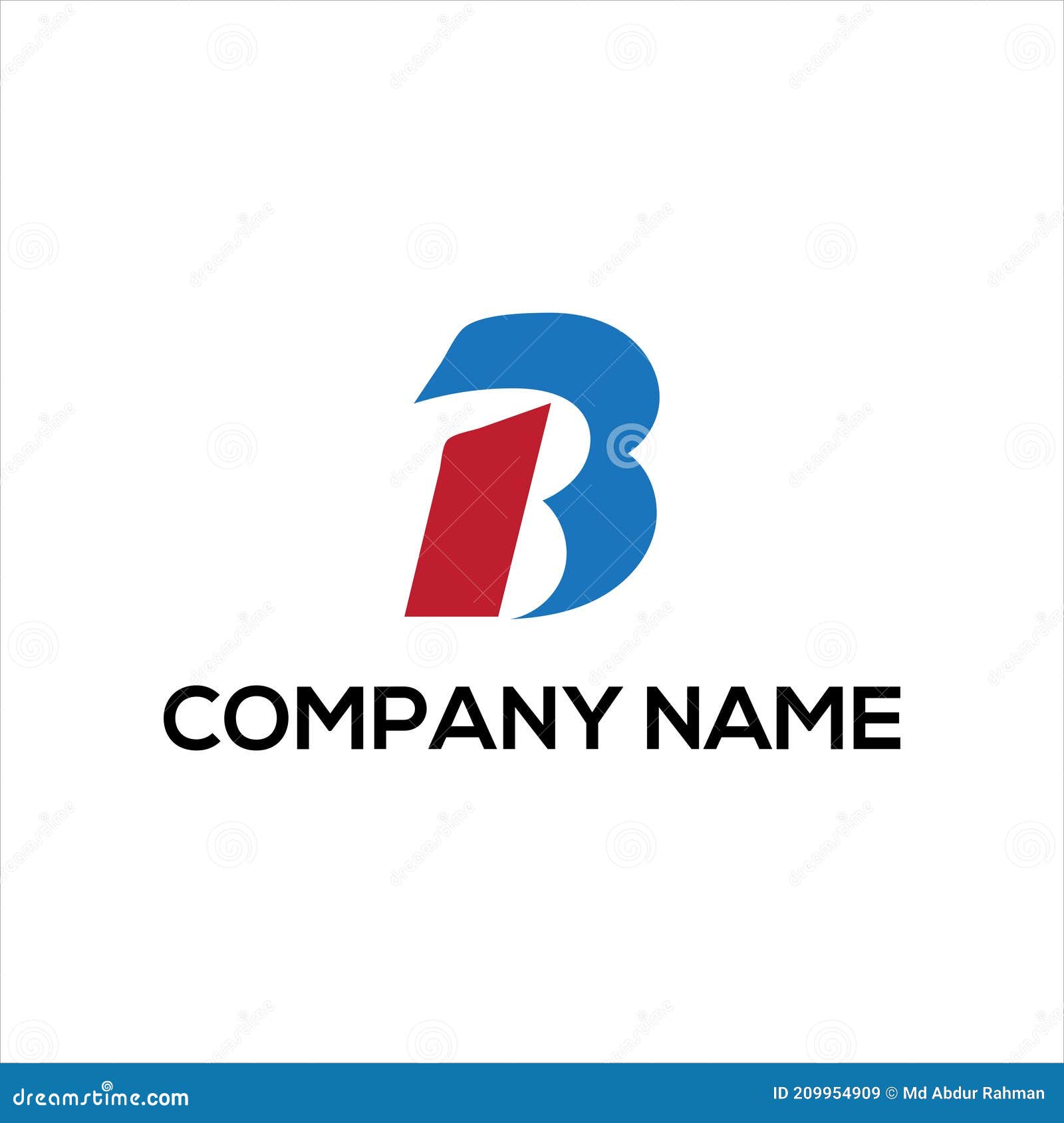 B Creative Unique Abstract Modern Geometric Vector Symbol Font Logo ...