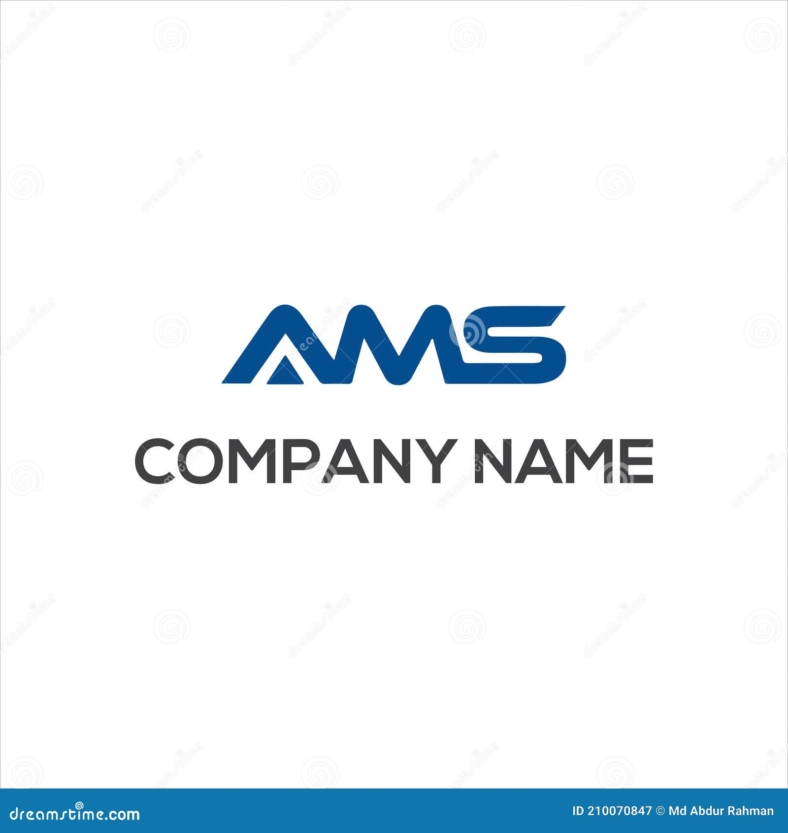 AMS Creative Unique Abstract Modern Geometric Vector Symbol Font Logo ...