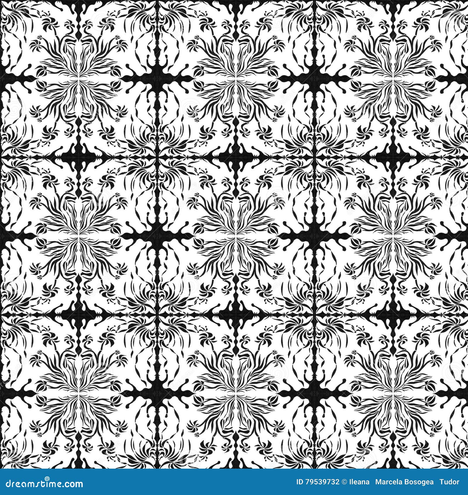 Unique, Abstract Pattern. Made with Unique Drawings Stock Illustration ...