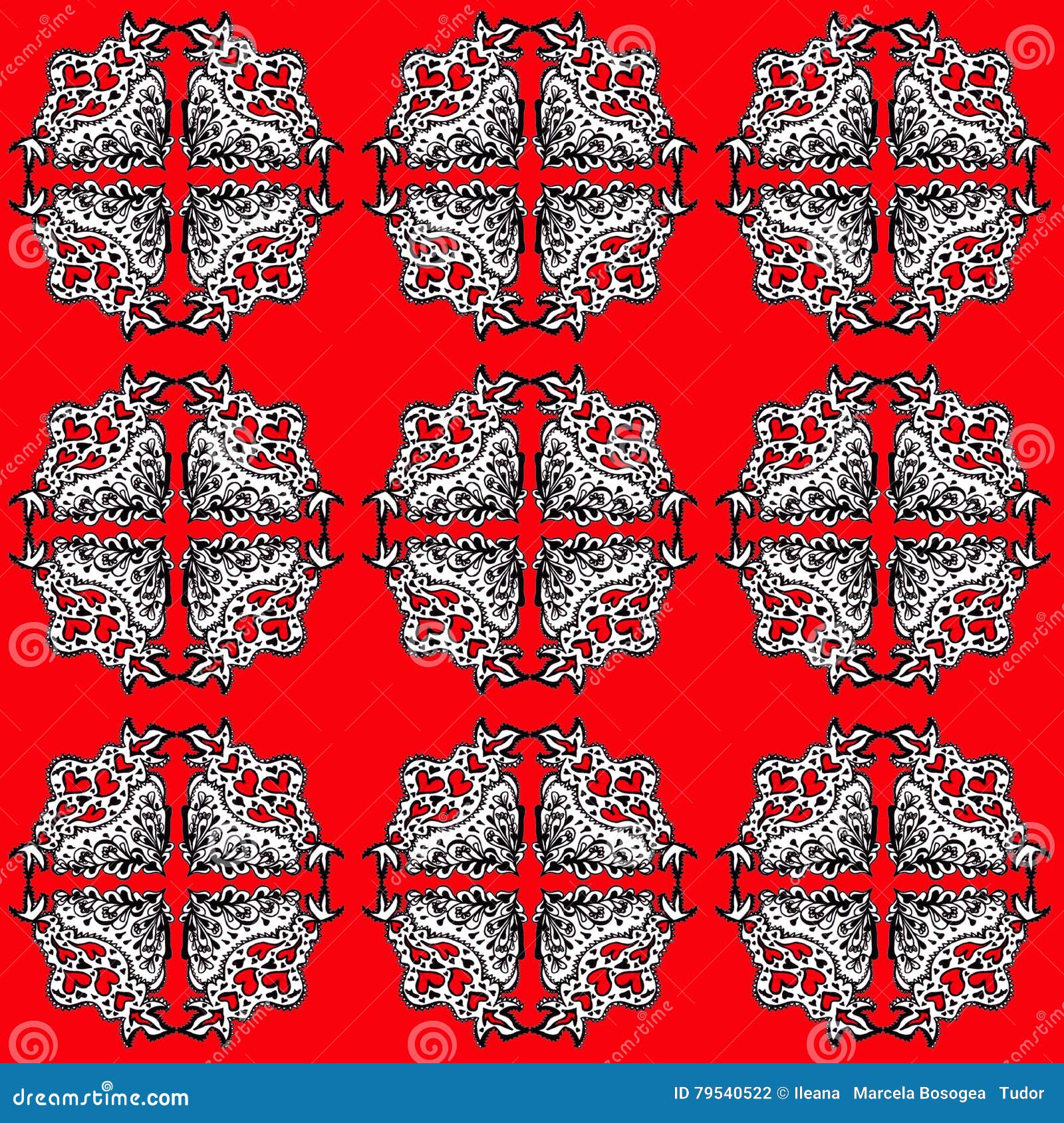 Unique, Abstract Pattern. Made with Unique Drawings Stock Illustration ...