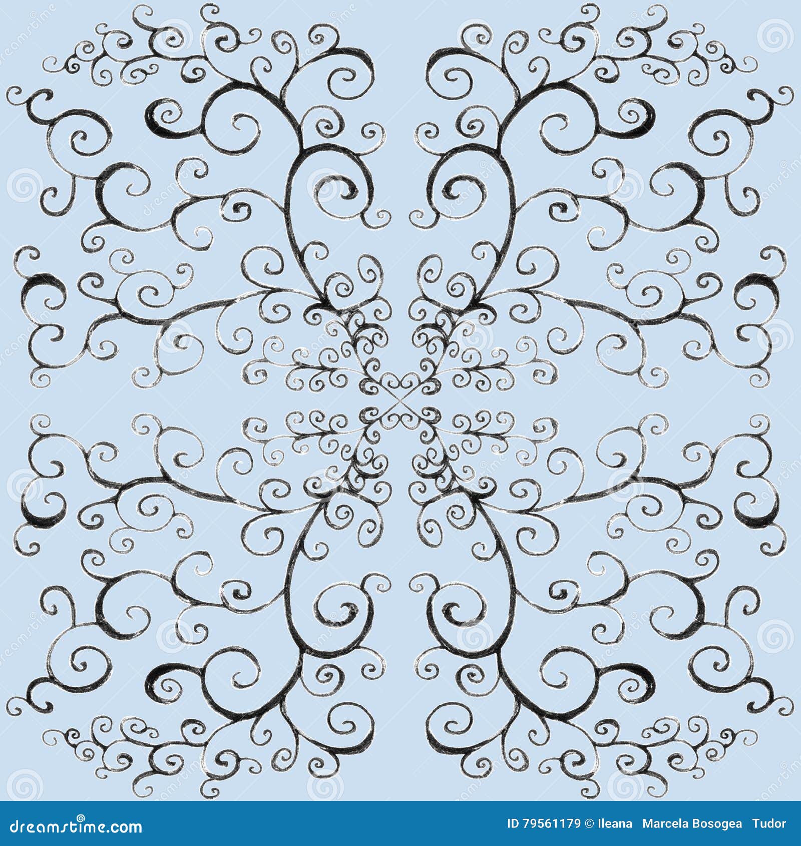 Unique, Abstract Pattern. Made with Unique Drawings Stock Illustration ...