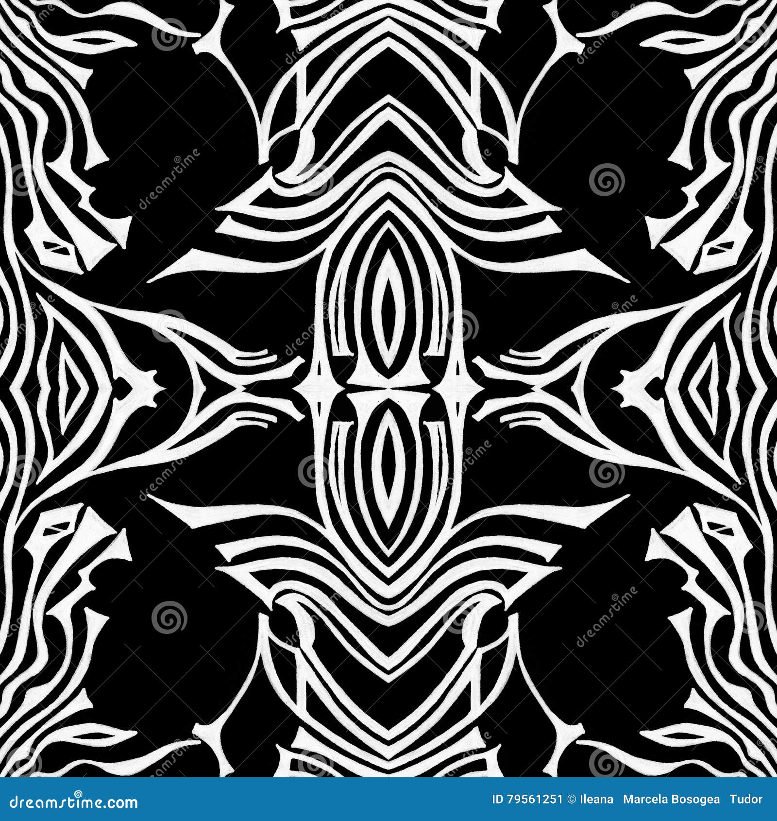 Unique, Abstract Pattern. Made with Unique Drawings Stock Illustration ...