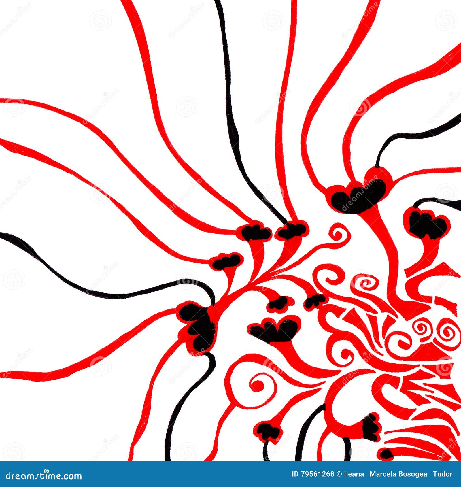 Unique, Abstract Pattern. Made with Unique Drawings Stock Illustration ...