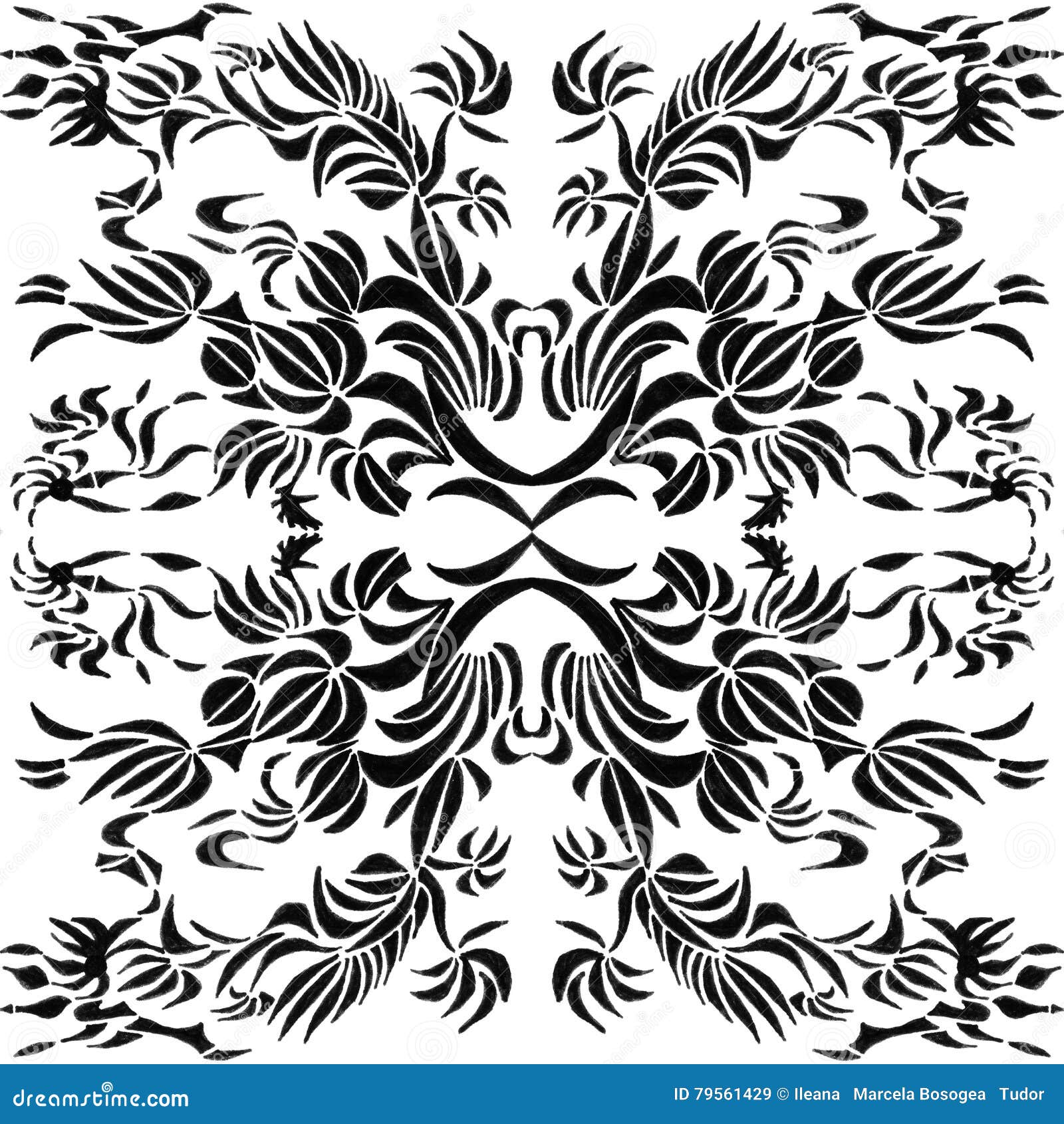 Unique, Abstract Pattern. Made with Unique Drawings Stock Illustration ...