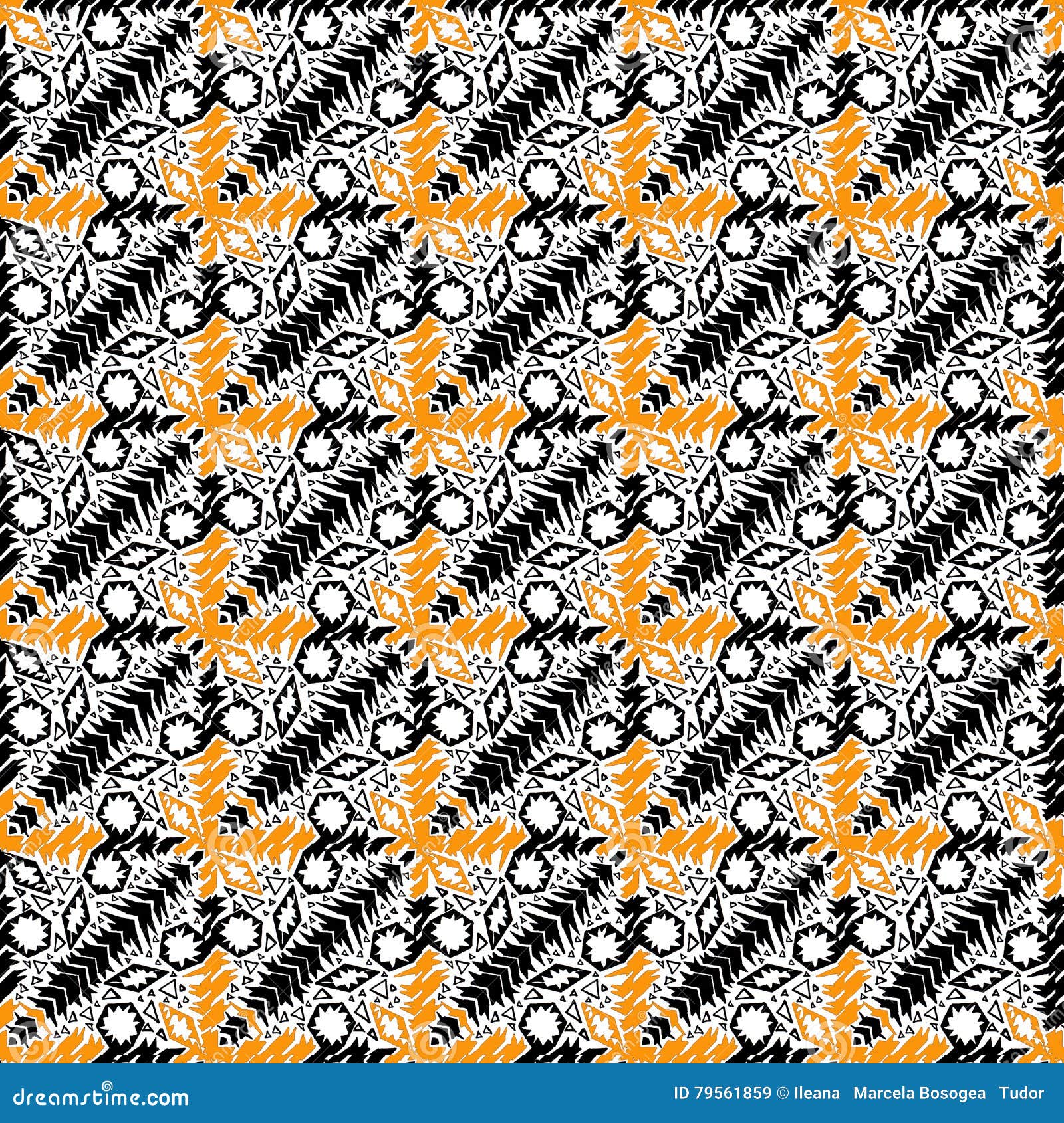 Unique, Abstract Pattern. Made with Unique Drawings Stock Illustration ...