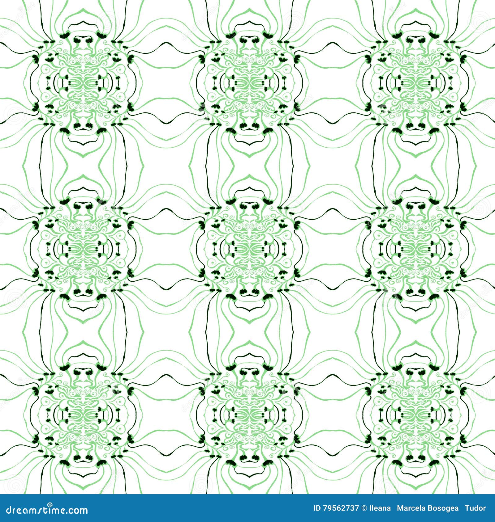 Unique, Abstract Pattern. Made with Unique Drawings Stock Illustration ...