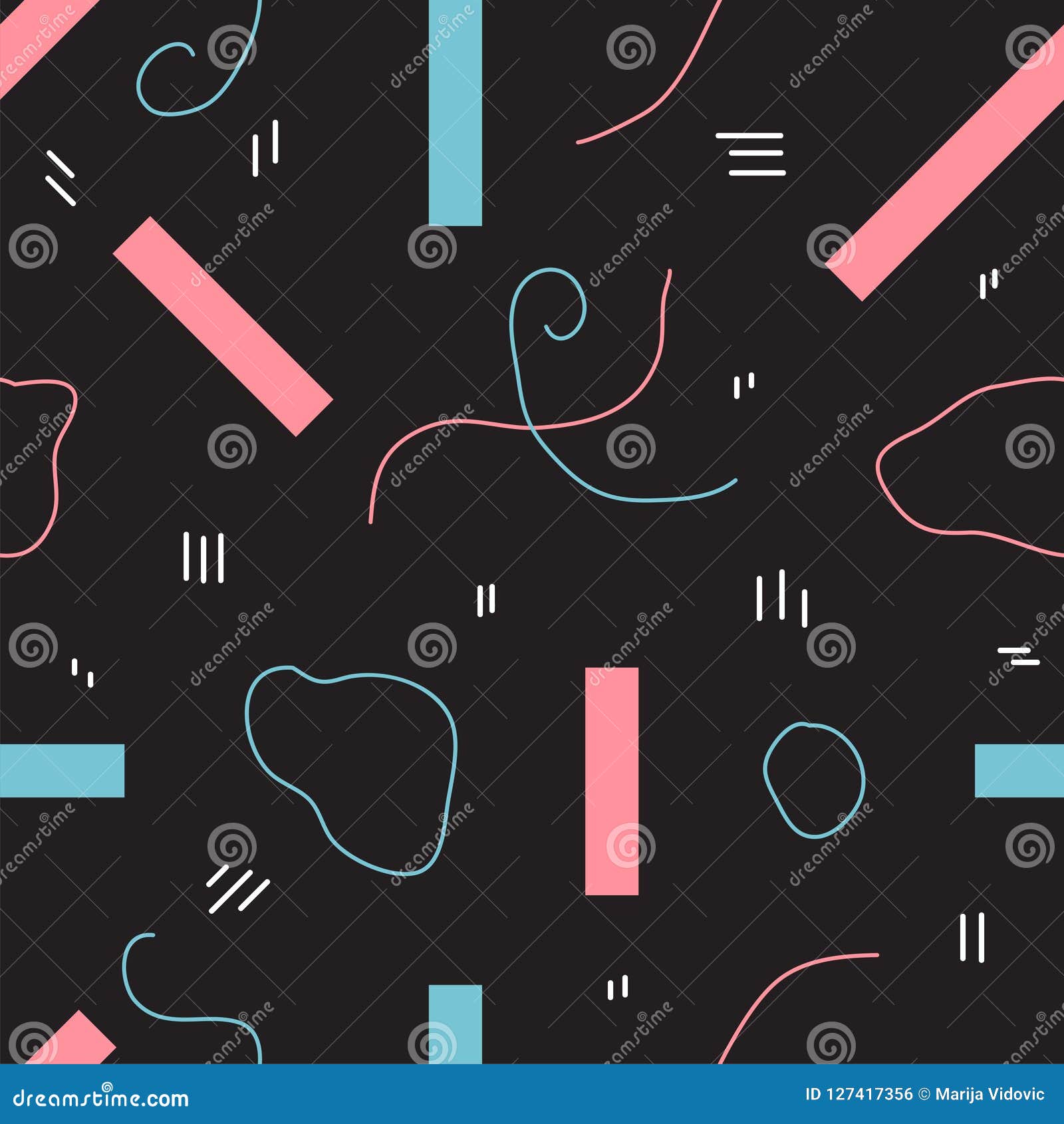 Unique Abstract Seamless Repeating Pattern. Geometric and Hand Drawn ...