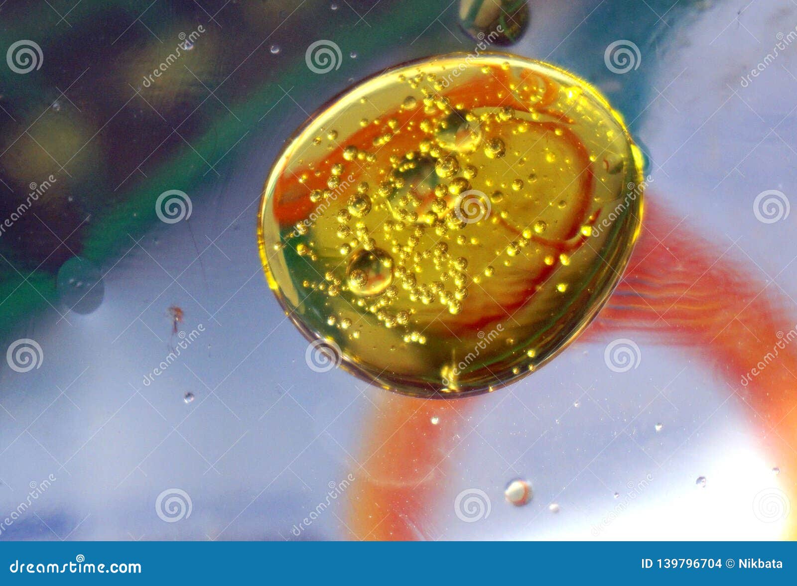 Unique Abstract Surface with Large and Small Natural Bubbles Stock ...